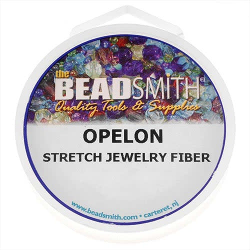 The Beadsmith Opelon Stretch Bead Cord, 0.7mm 5 Meters, 1 Spool, White ...