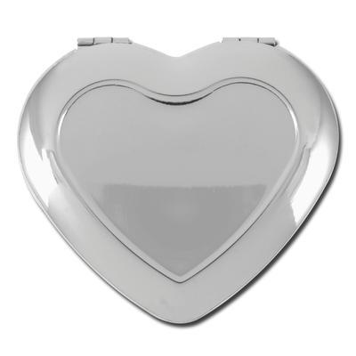 2 1/2" Silver Heart Compact Mirror with Bezel - CLEARANCE – GoodyBeads