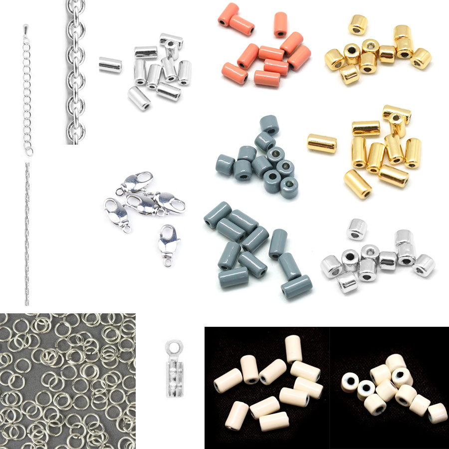 DIY Enamel Tube Bead Double Strand Necklace – GoodyBeads