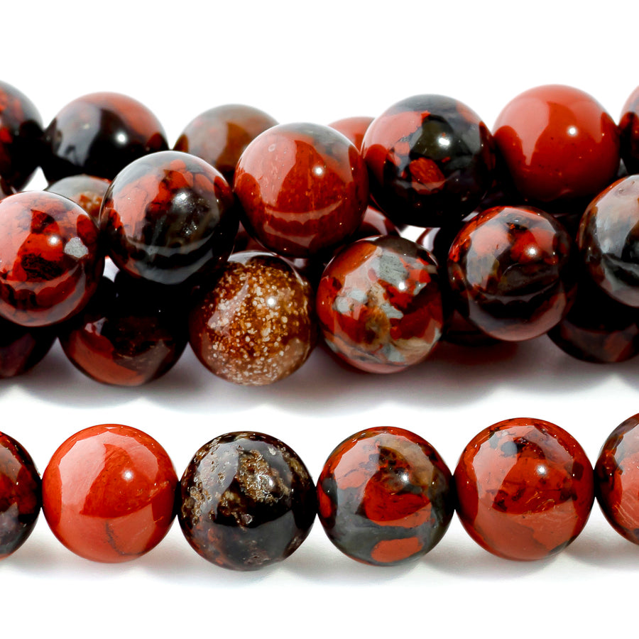 Fire Poppy Jasper 8mm Round - 15-16 Inch – Goody Beads