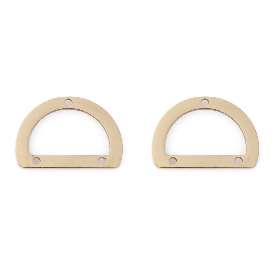 20x14mm D-Ring Connector from the Deco Collection- Gold Plated Brass ...